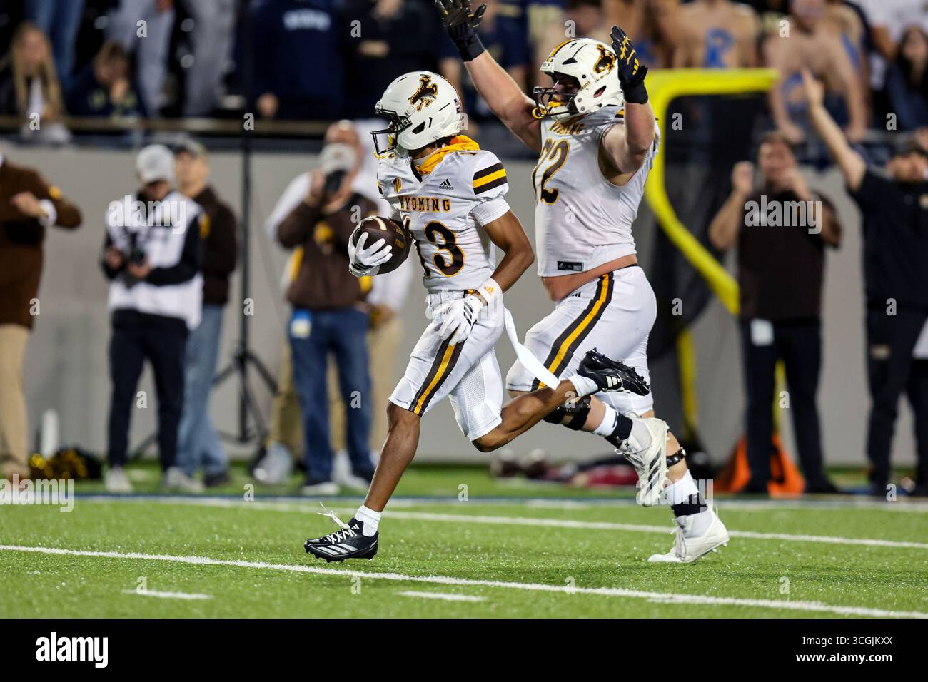 AKRON, OH - AUGUST 28: Wyoming Cowboys wide receiver Chris Durr Jr. (13 ...