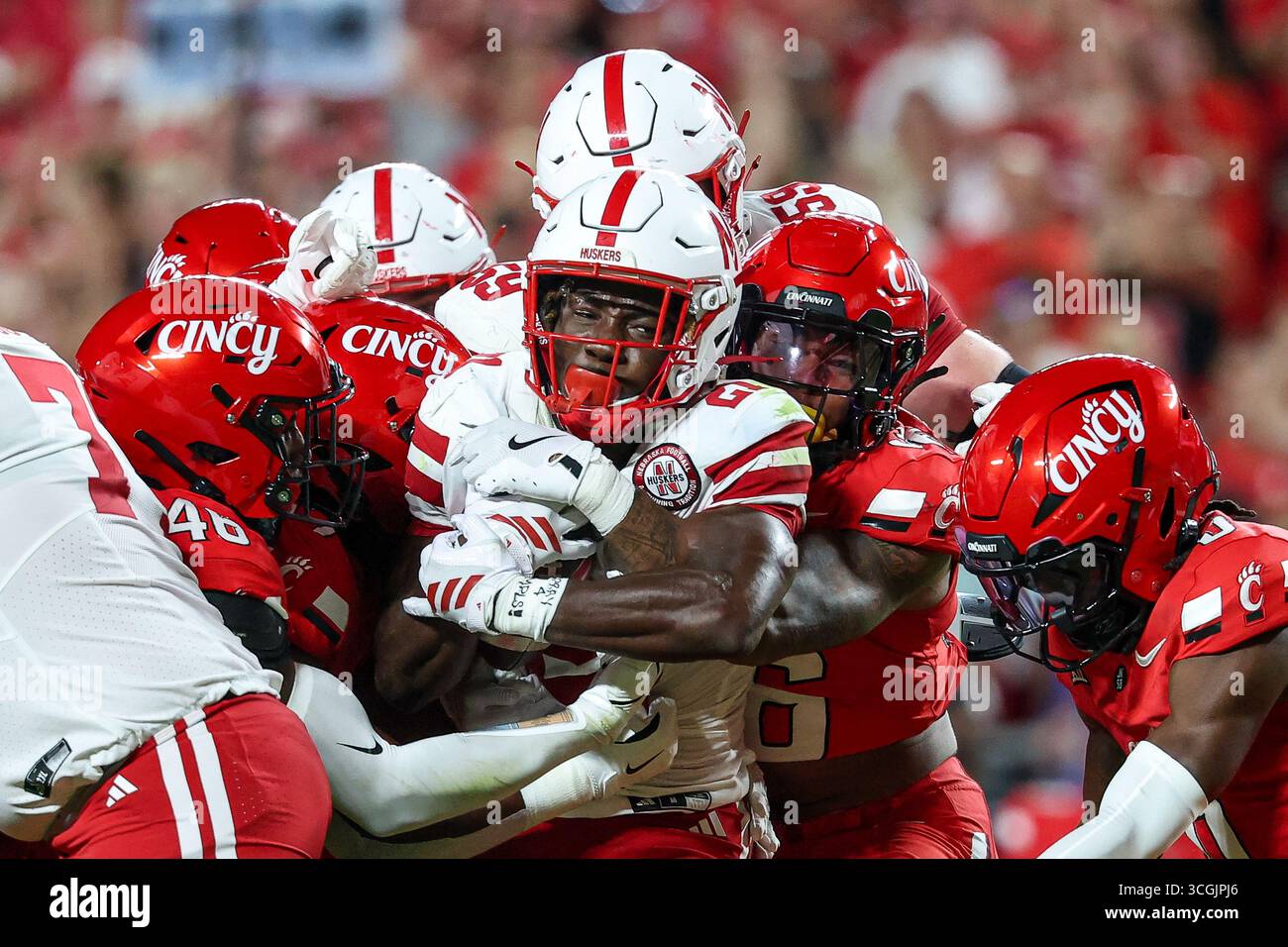 August 28, 2025: Nebraska Cornhuskers running back Emmett Johnson (21 ...