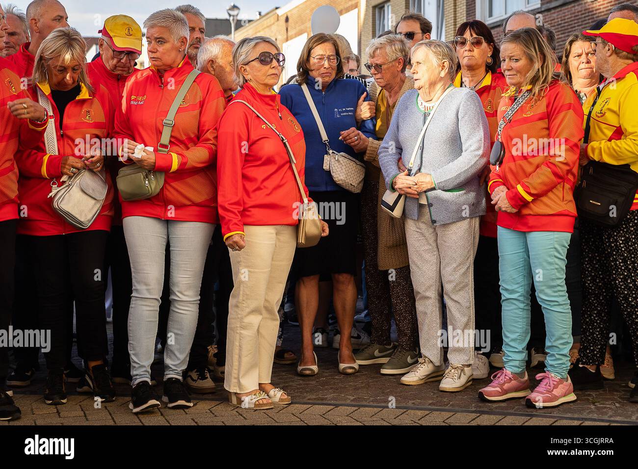 The wife of Herwin pictured at a silent vigil for Herwin Alleman (56 ...