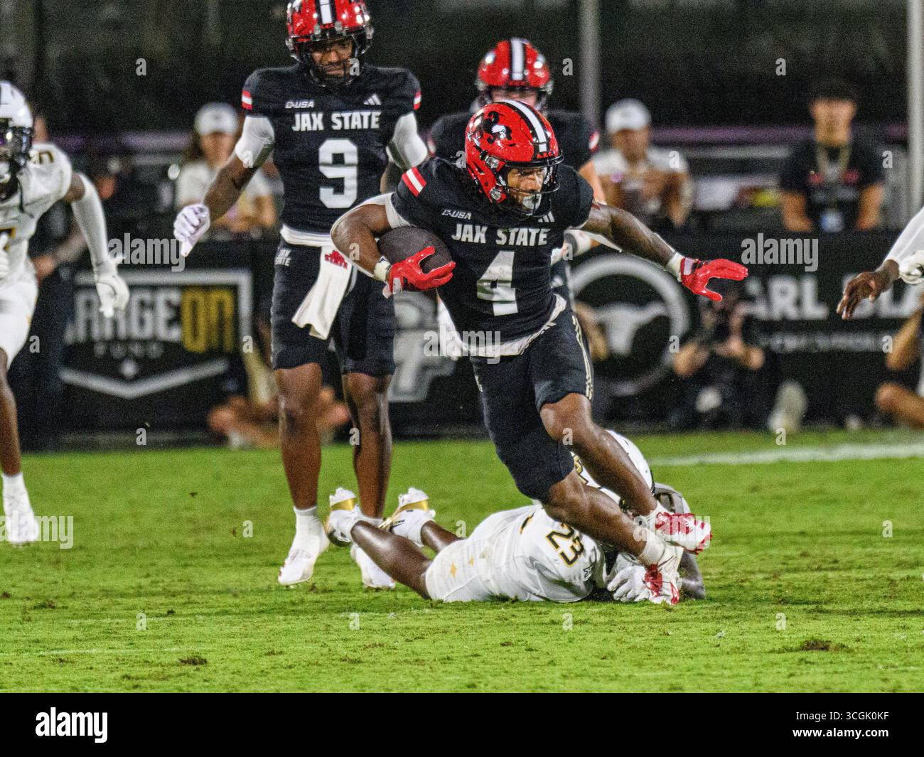 August 28, 2025: Jacksonville State Gamecocks running back Cam Cook (4 ...