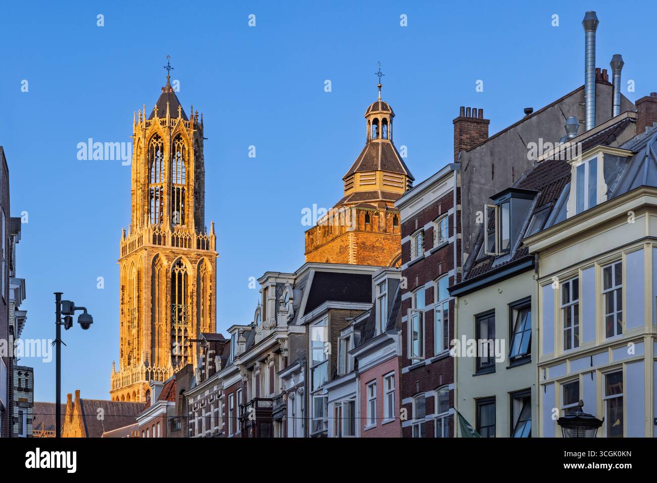 Historic Dom Tower "Domtoren" of Utrecht rising above charming ...