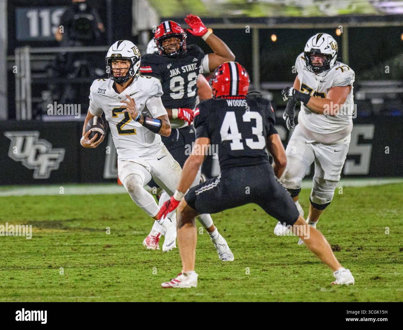 August 28, 2025: UCF Knights quarterback Tayven Jackson (2) during 2nd ...