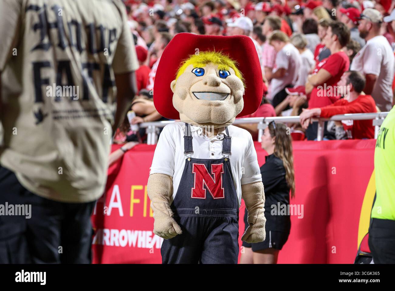 August 28, 2025: The Nebraska Cornhuskers mascot Herbie Husker is seen ...