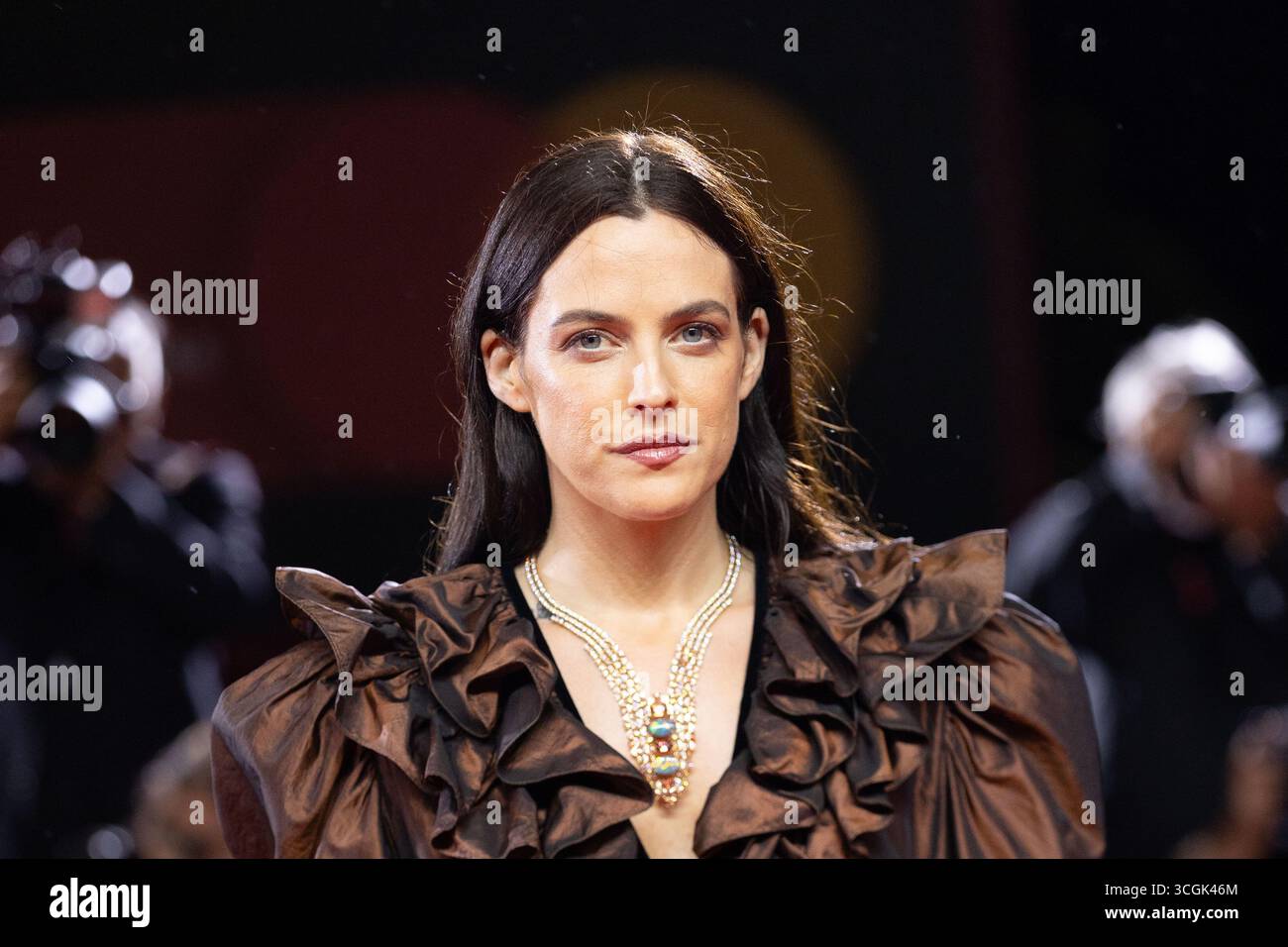 VENICE, ITALY - AUGUST 28: Riley Keough attends the "Jay Kelly" red ...