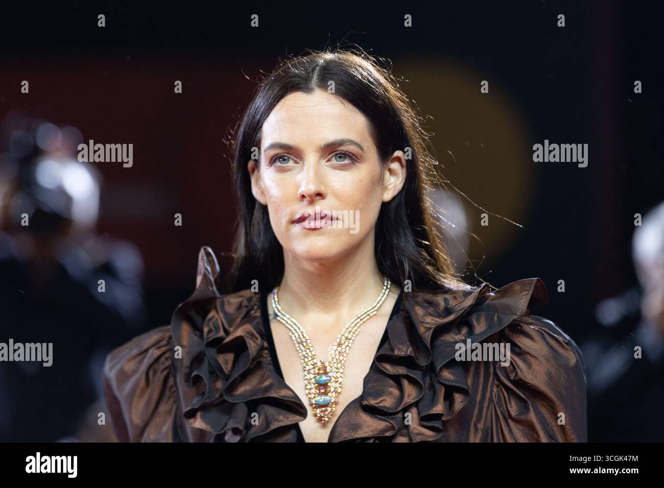 VENICE, ITALY - AUGUST 28: Riley Keough attends the "Jay Kelly" red ...