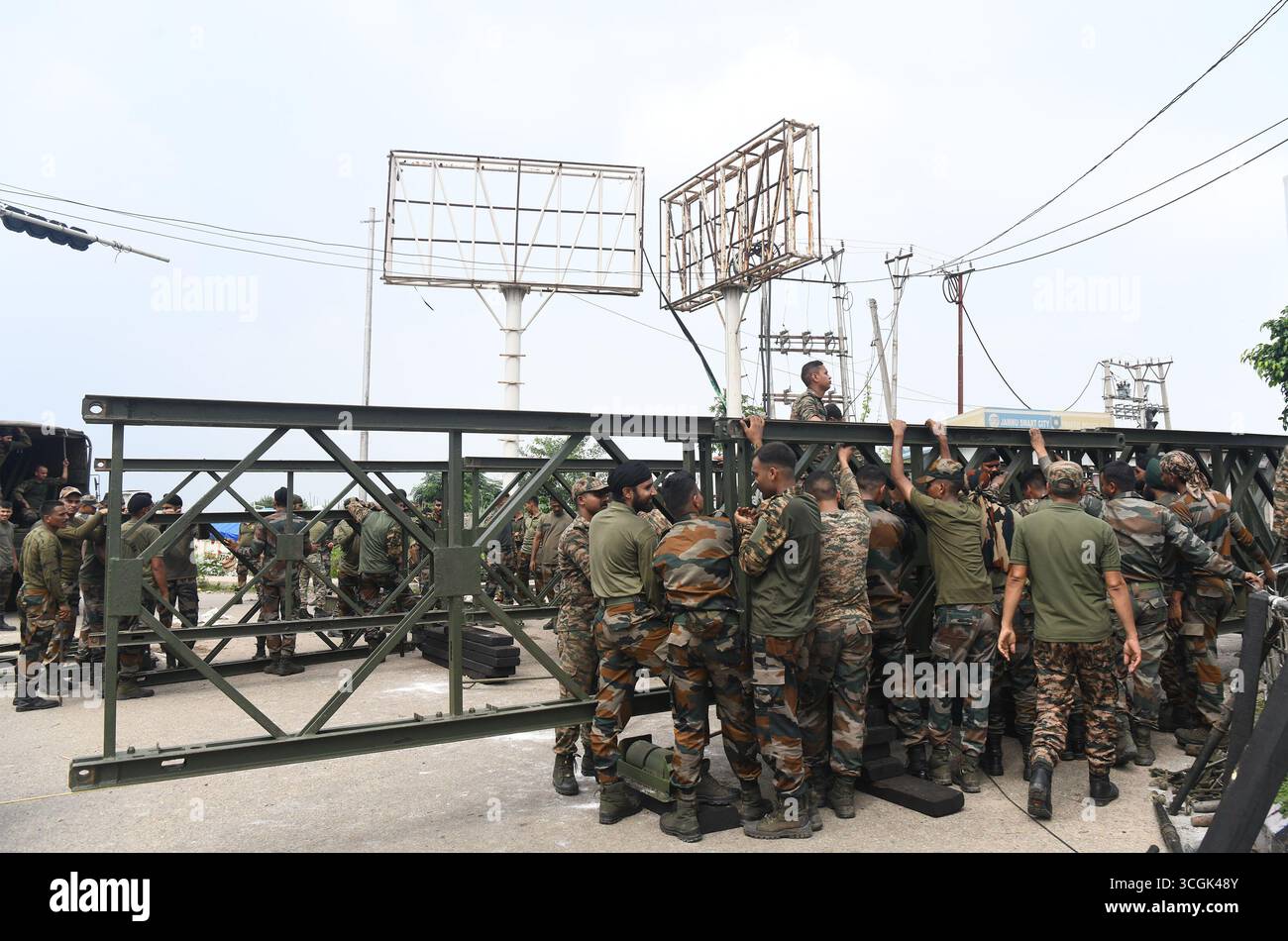 August 29, 2025, Jammu, Jammu And Kashmir, India: Indian Army personnel ...