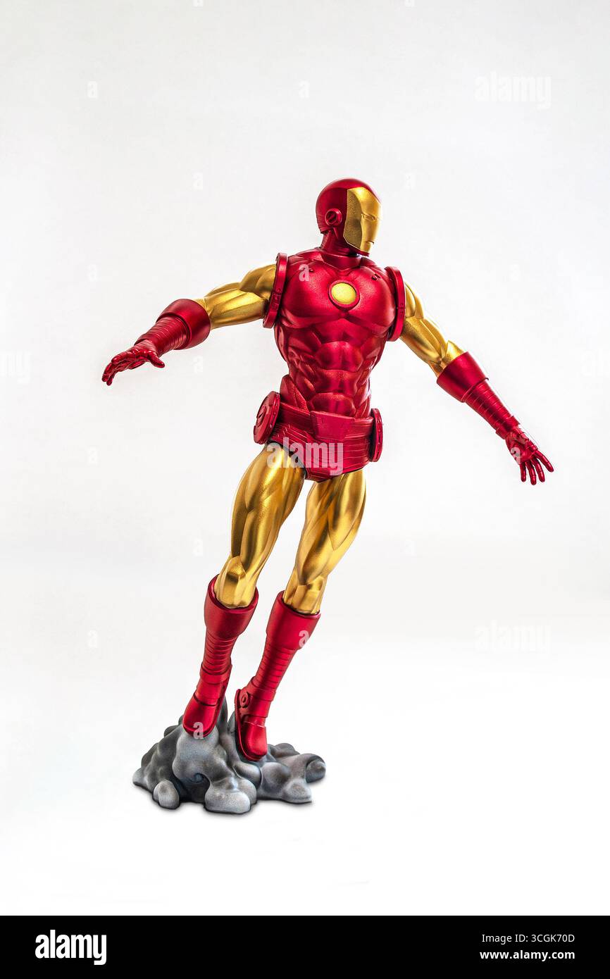 Massy, France - 08/23/2025: red and yellow figurine of the character ...