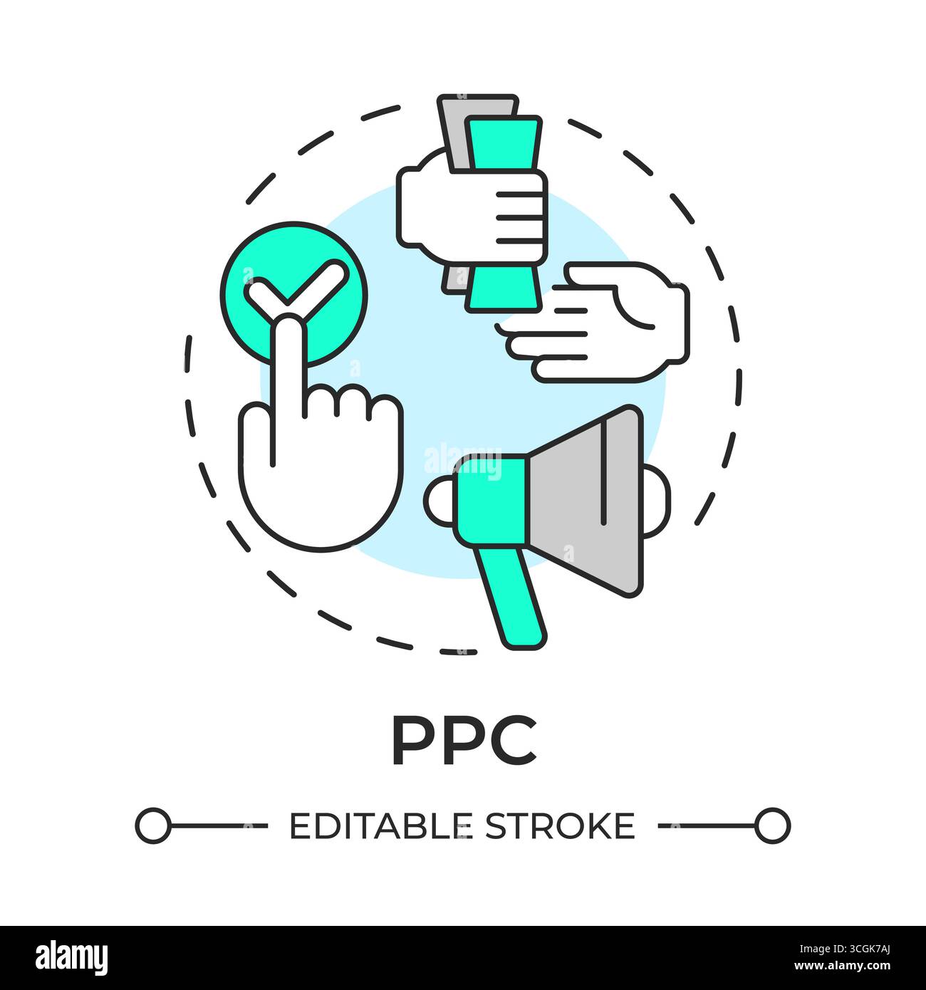 PPC multi color concept icon Stock Vector Image & Art - Alamy