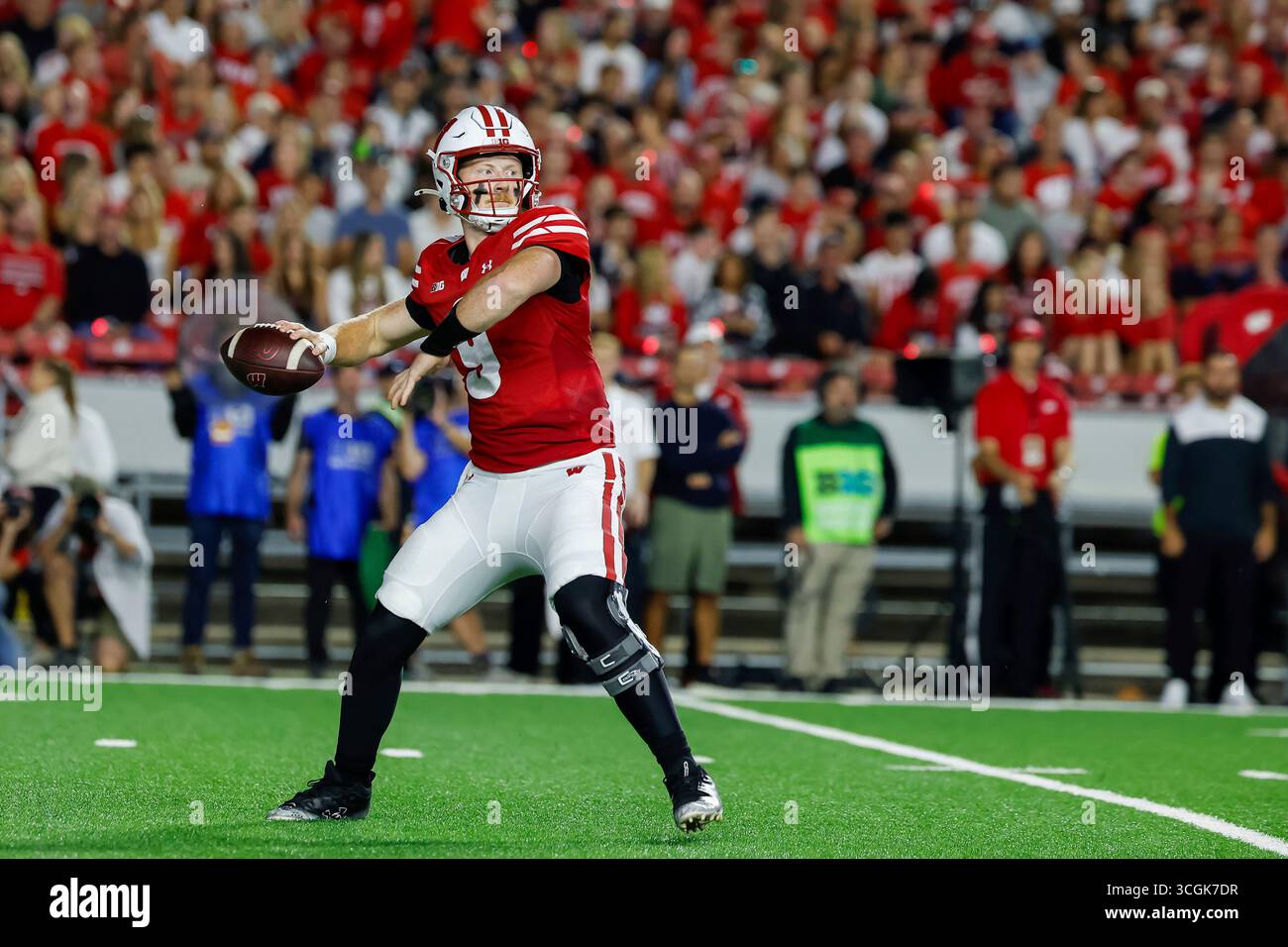 August 28, 2025: Wisconsin Badgers quarterback Billy Edwards Jr. (9 ...