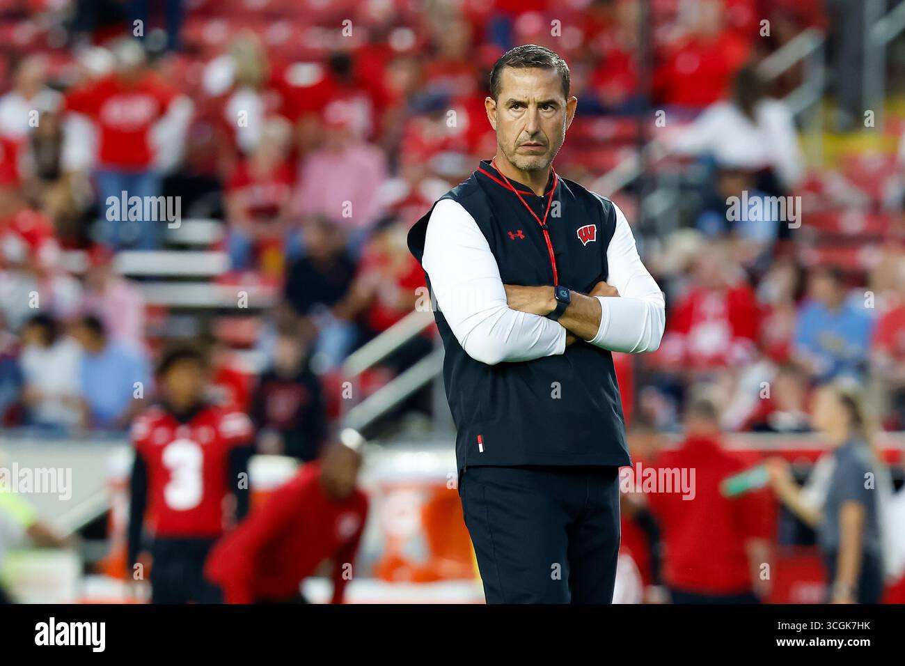 August 28, 2025: Wisconsin Badgers head coach Luke Fickell before the ...