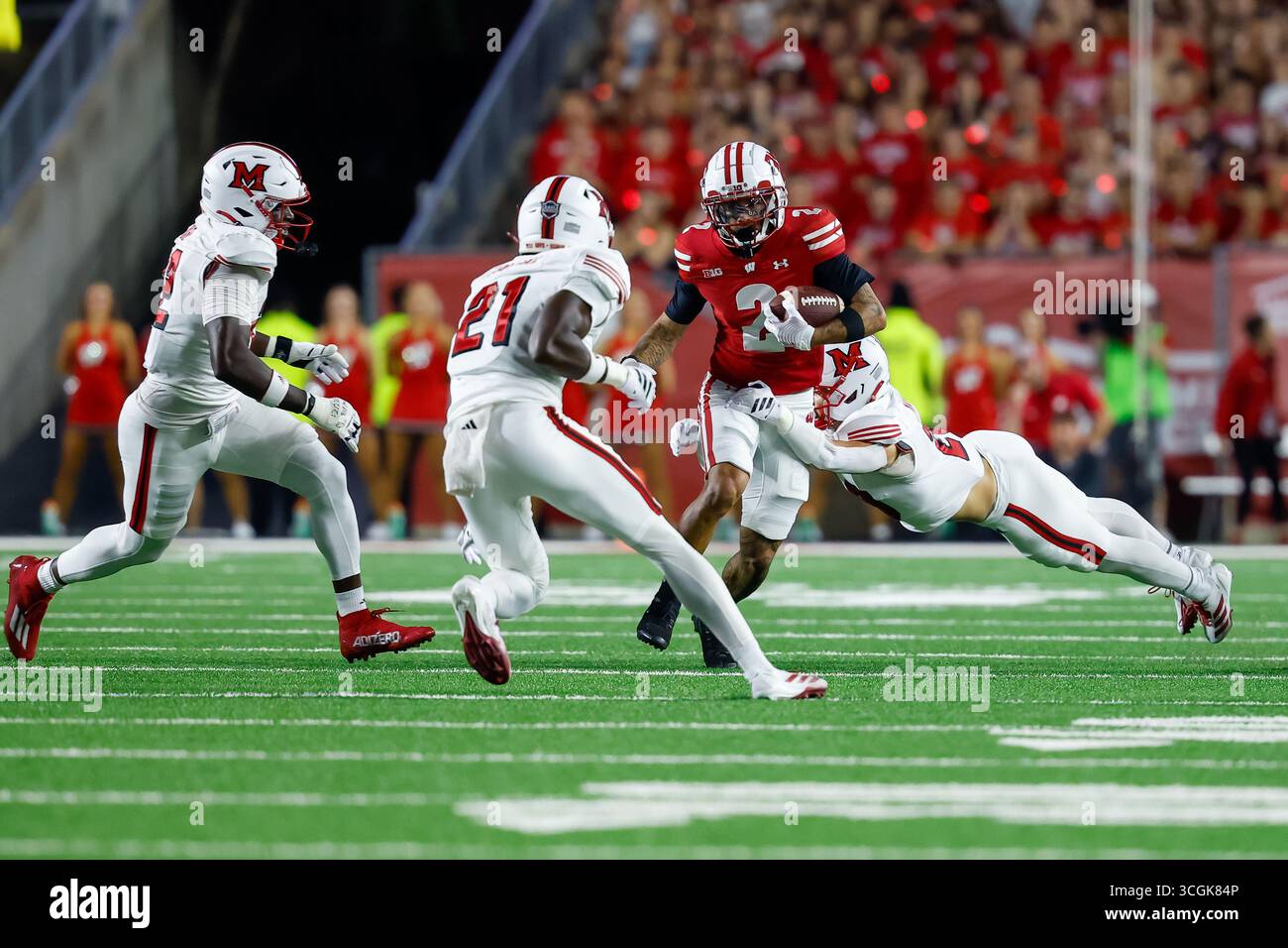 August 28, 2025: Wisconsin Badgers wide receiver Trech Kekahuna (2 ...