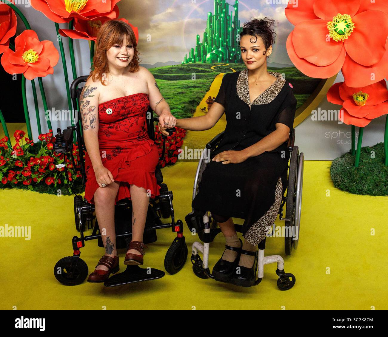 Lauren Brooks (L) and Marissa Bode attend the world premiere of The Wizard of Oz at the Sphere ...