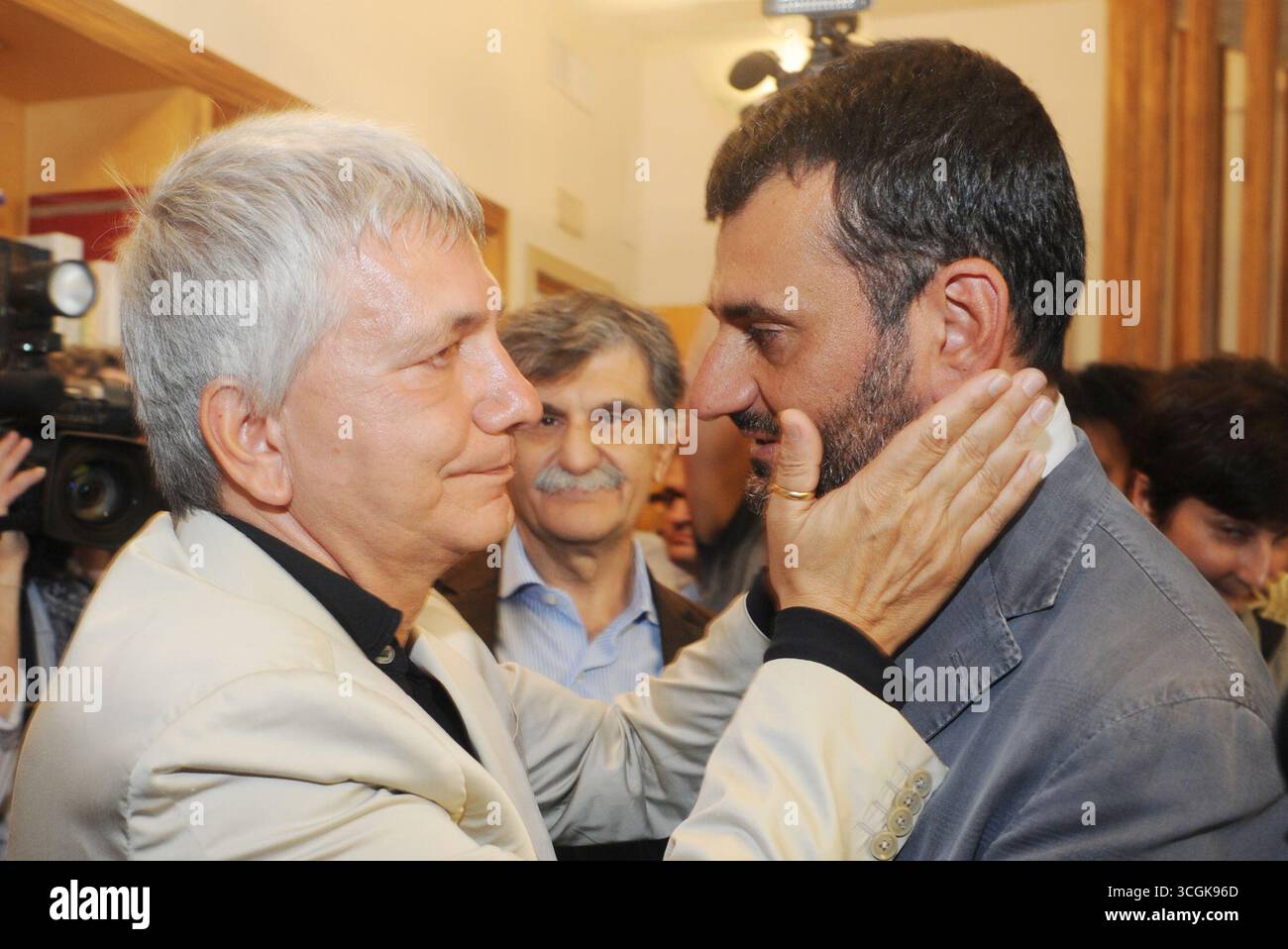 Bari - BARI NIKI VENDOLA GIVES A FEELING GOODBYE TO MAYOR DECARO Stock ...