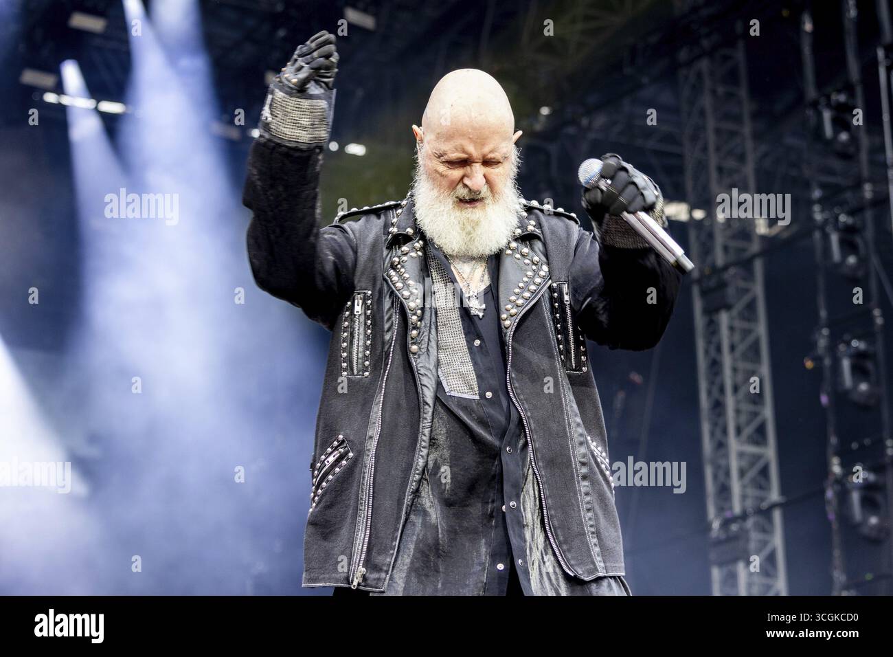 Rob Halford, singer of Judas Priest live at the 60 Years Anniversary ...