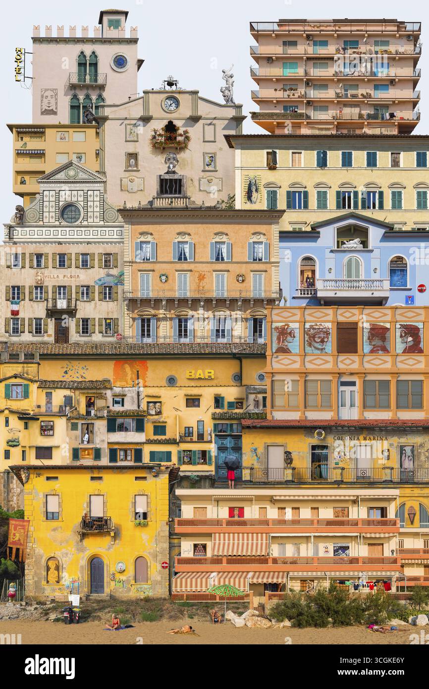 Urban montage with Italian architecture, fictional, fantasy, city ...