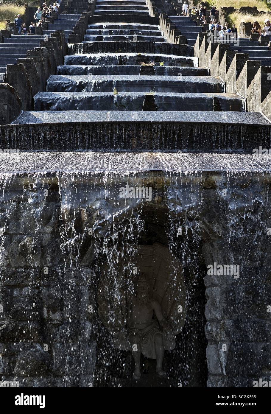 Water features with the Great Cascades at the Neptune Basin in Bergpark ...