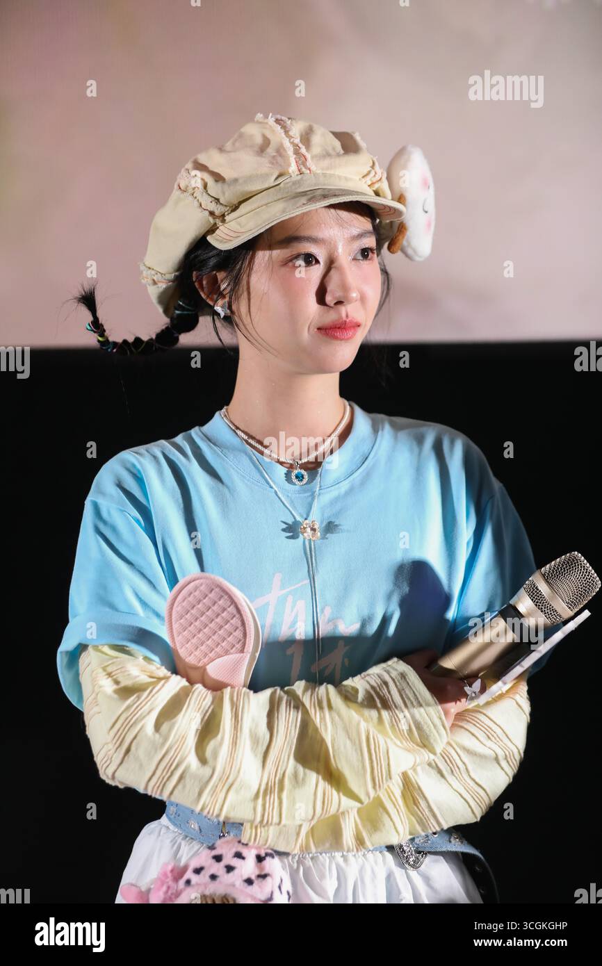Chinese actress He Landou attends an activity in Shenyang City ...