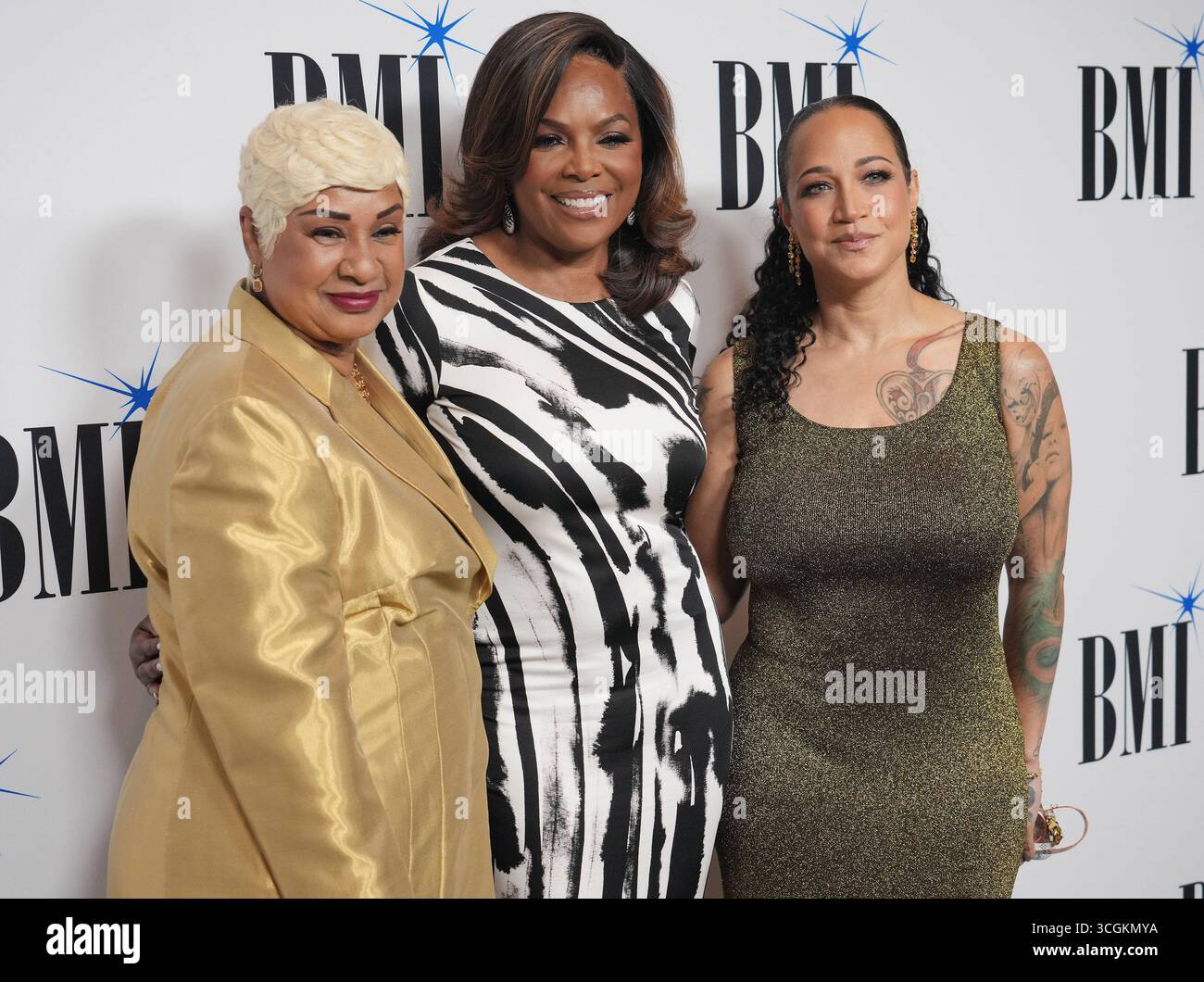 (L-R) Aliyah Najm, Catherine Brewton, VP of Creative, BMI and Amber ...
