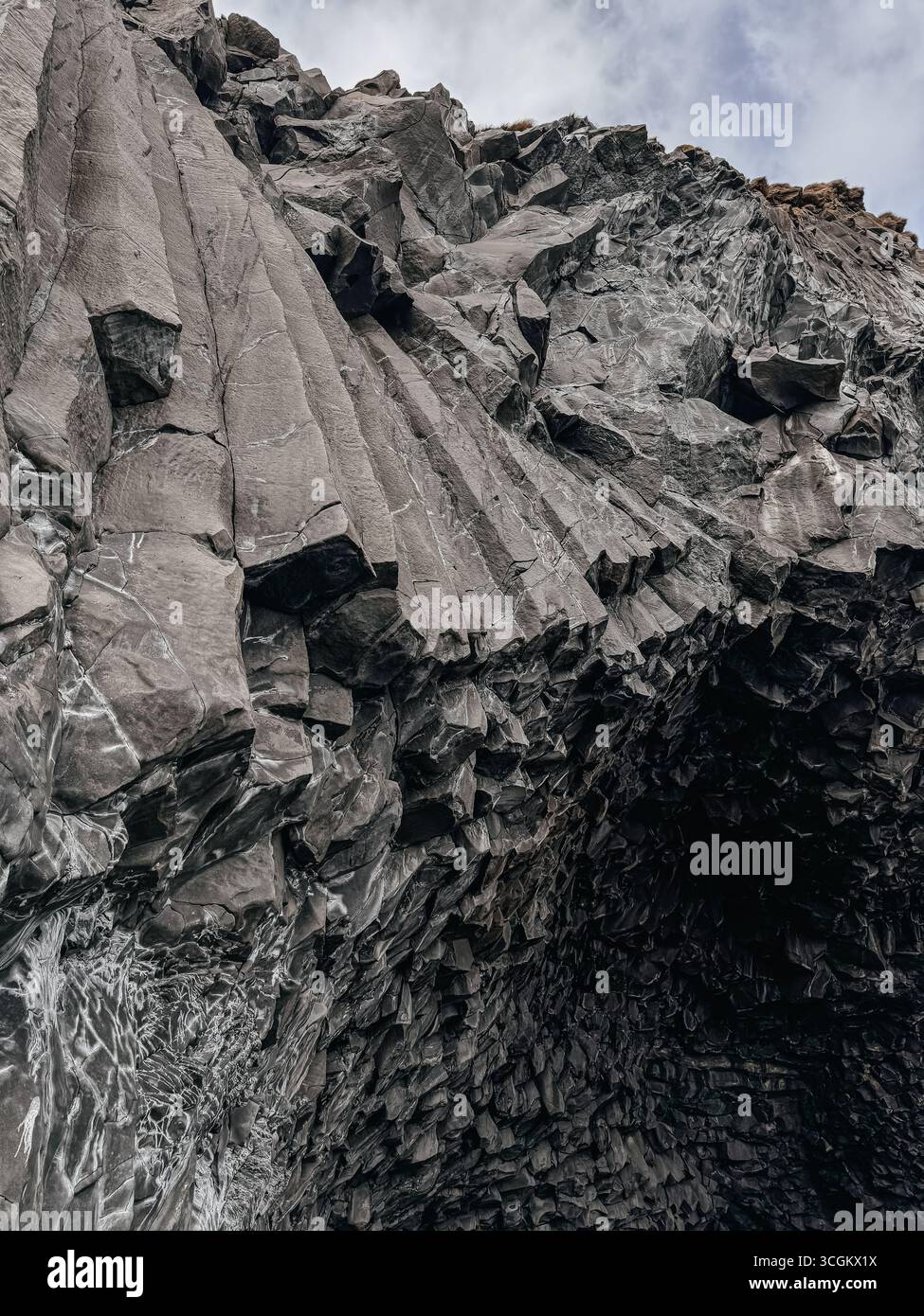 Massive cave with basalt columns, Vik, Iceland Stock Photo - Alamy