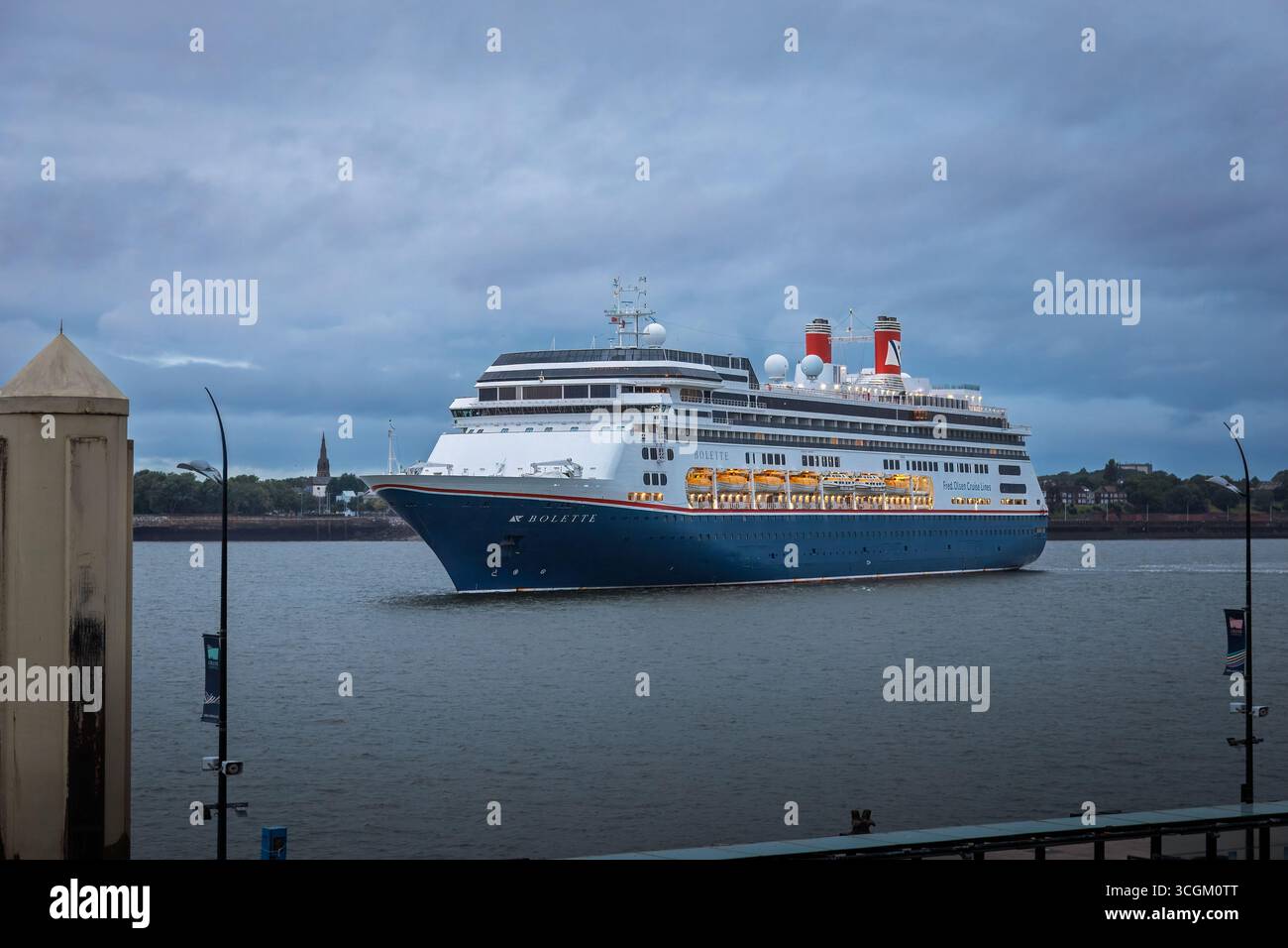 Liverpool, UK, August 7th 2025, MV Bolette, of Fred Olden Cruise Lines ...