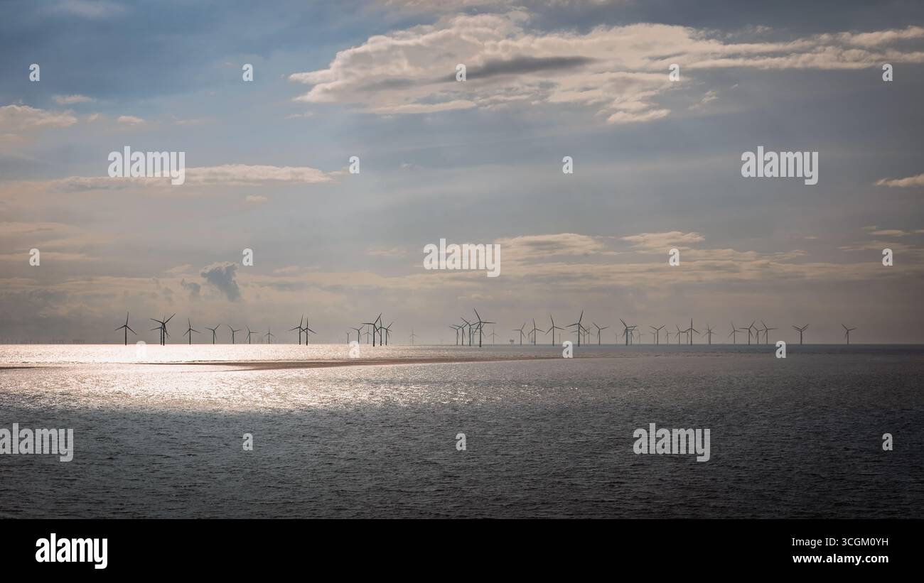 Burbo Bank Offshore Wind Farm, Merseyside , UK, 7th August 2025 Stock ...