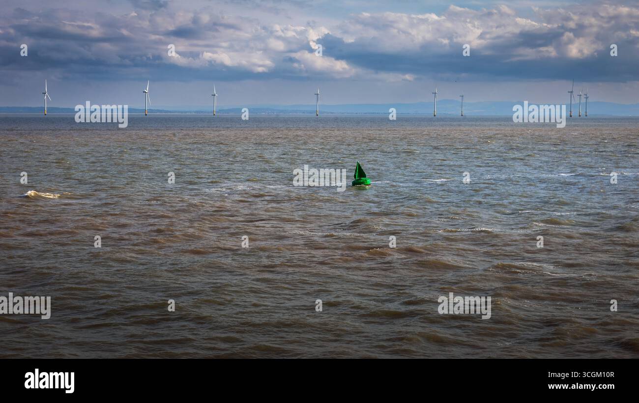 Burbo Bank Offshore Wind Farm, Merseyside , UK, 7th August 2025 Stock ...