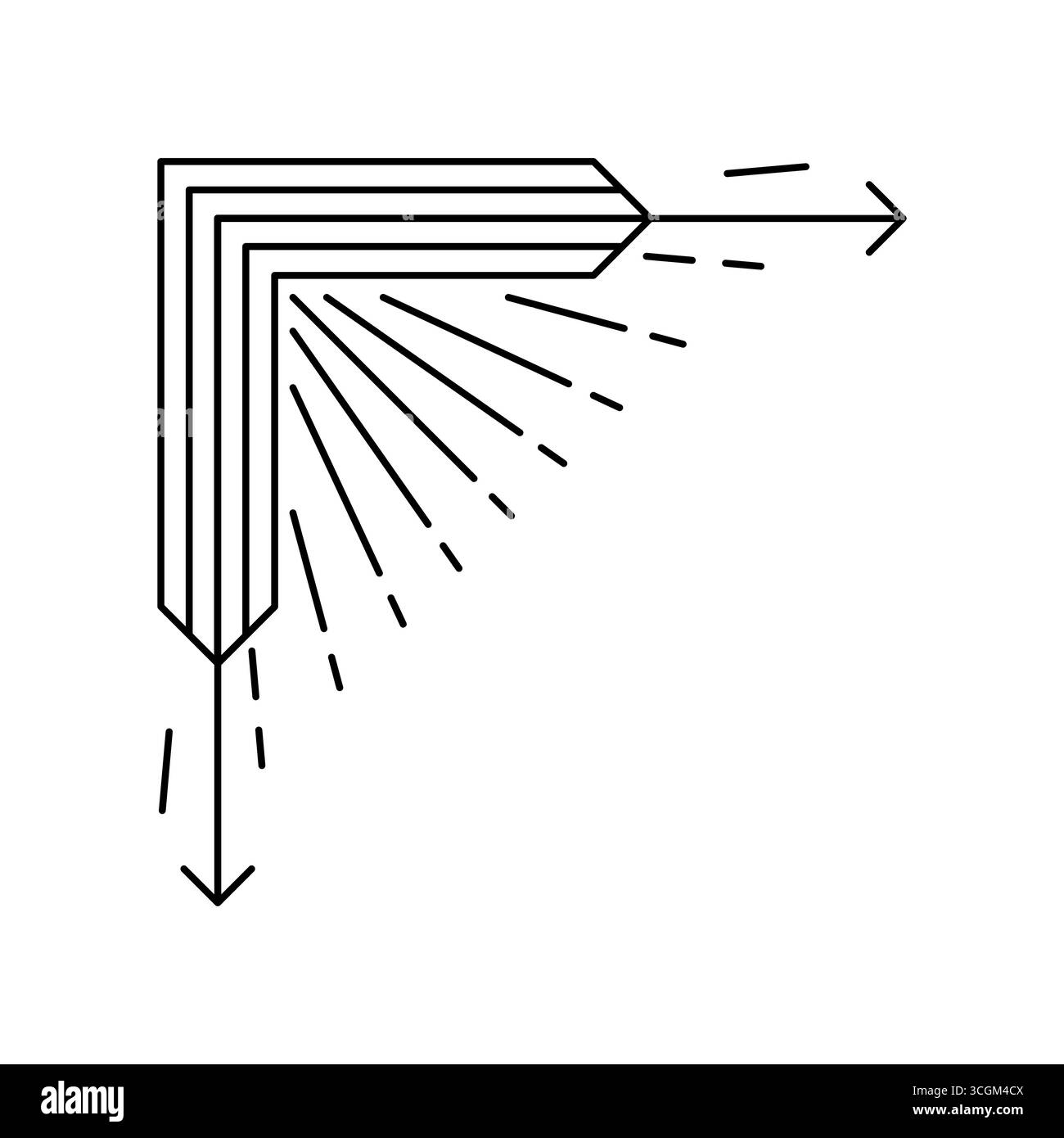 Line geometric corner. Modern decorative linear element Stock Vector ...
