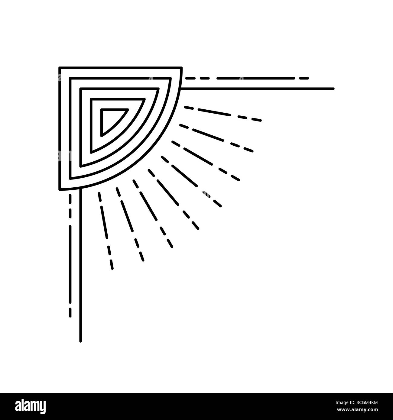 Line geometric corner. Modern decorative linear element Stock Vector ...
