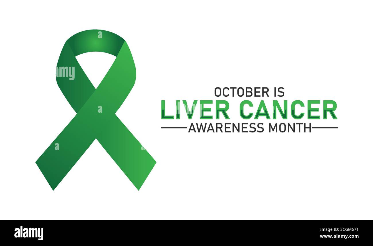 October is Liver Cancer Awareness Month Support and Prevention. Vector ...