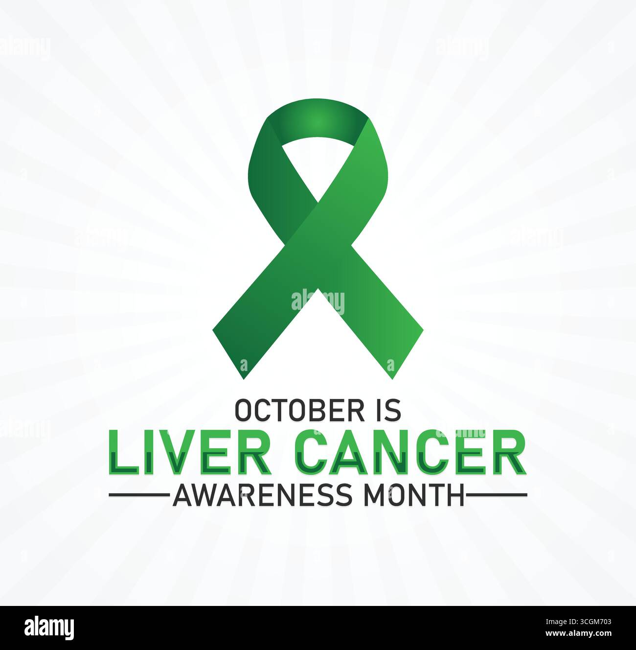 October is Liver Cancer Awareness Month Ribbon Graphic. Vector web ...