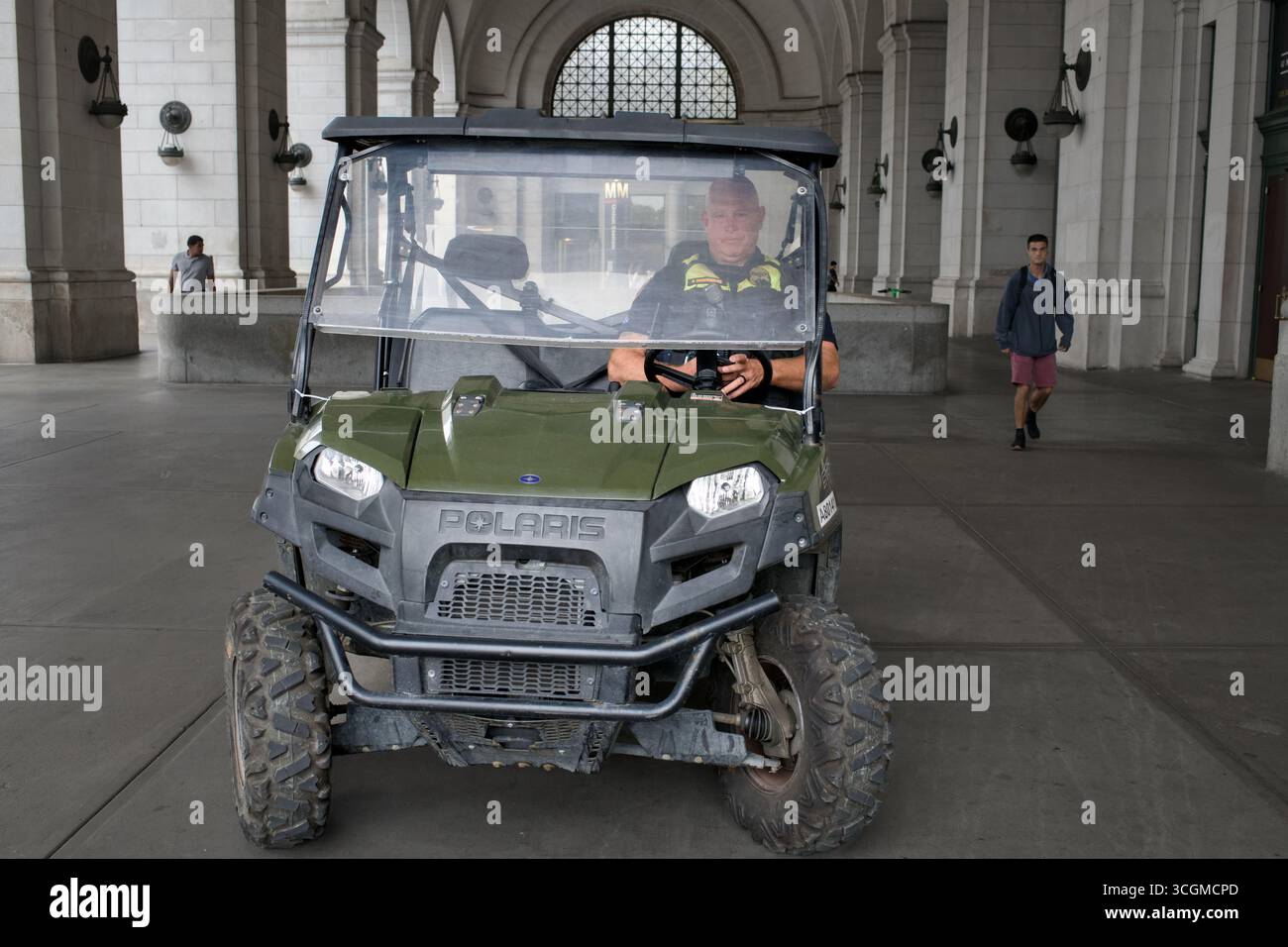 National Guard patrol vehicle at Union Station in Washington DC Stock ...