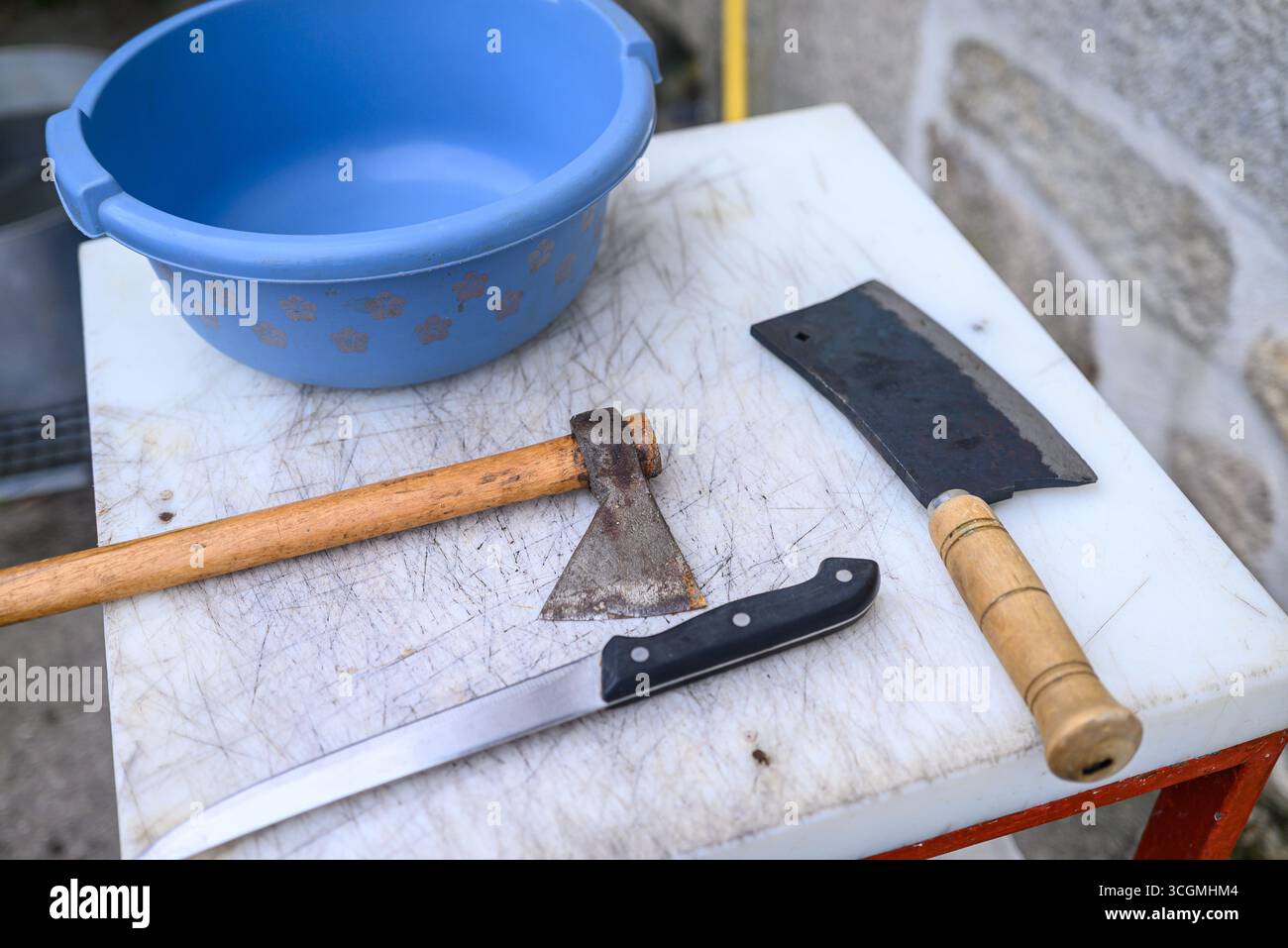 Tradition processing meat cleaver hi-res stock photography and images ...