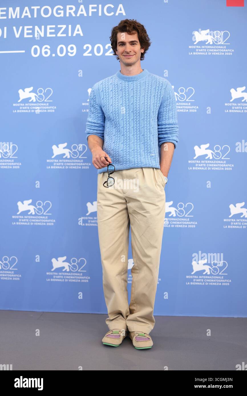 Andrew Garfield poses for photographers at the photo call for the film ...
