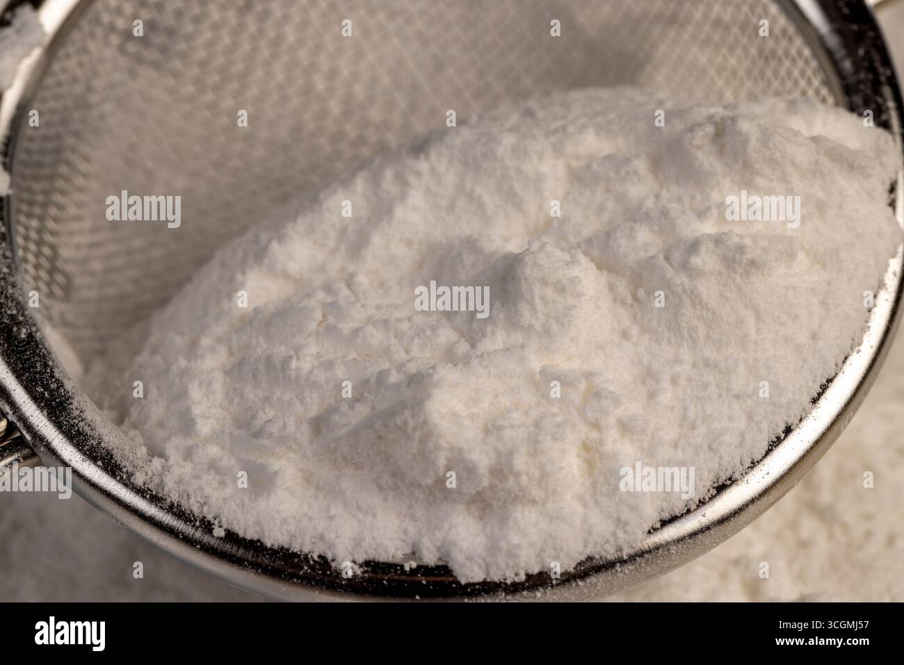 white powdered sugar made from ground beet sugar, white crumbly ...