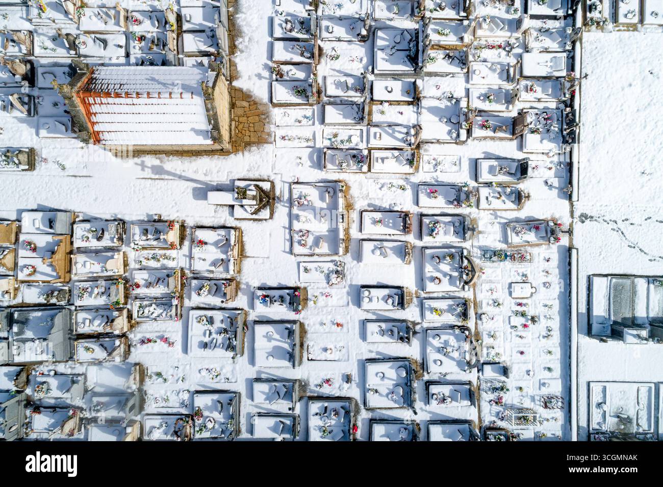 A peaceful pattern of eternal rest in a winter landscape A Final ...