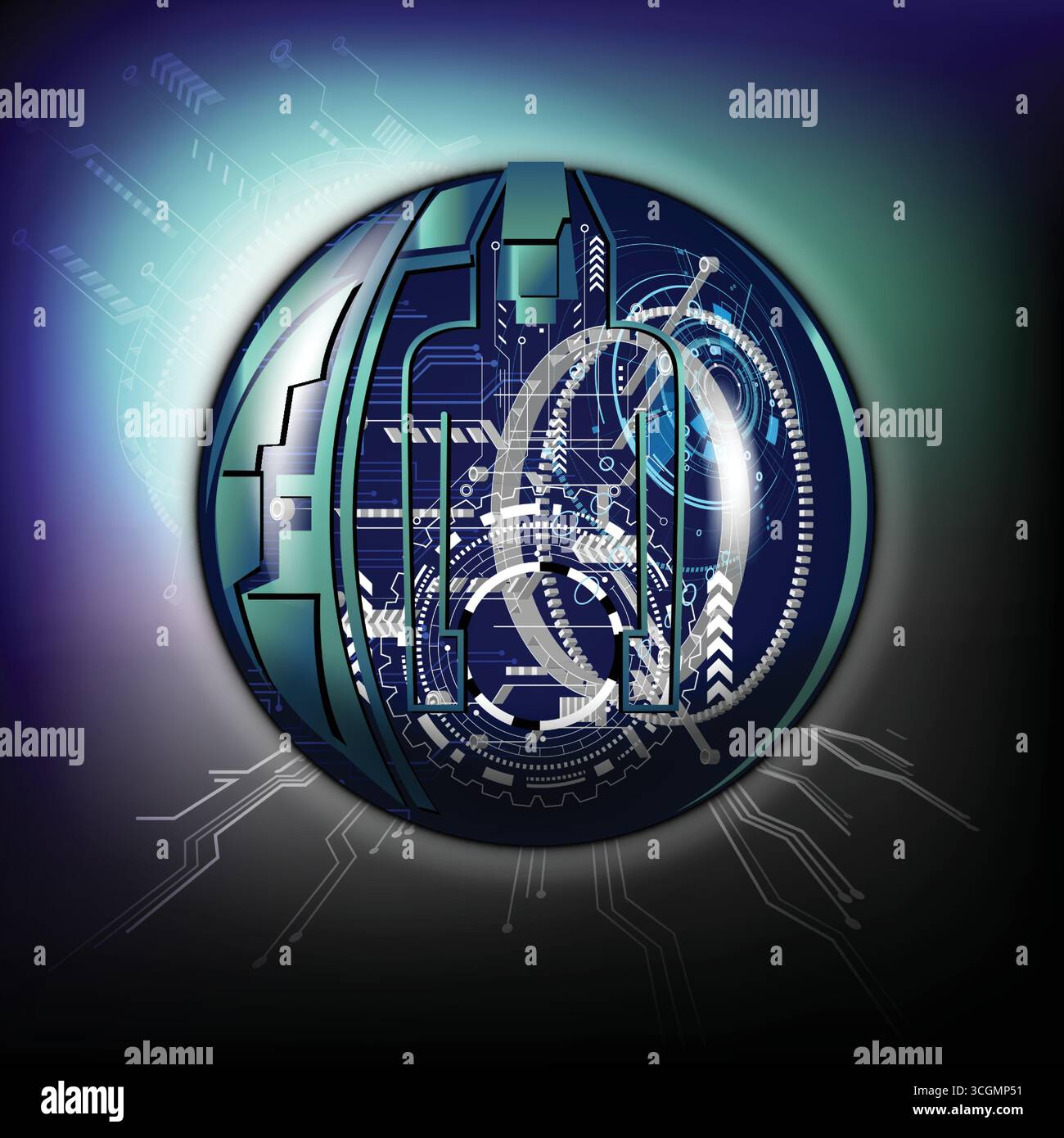 Vector background image neuron Stock Vector Images - Alamy