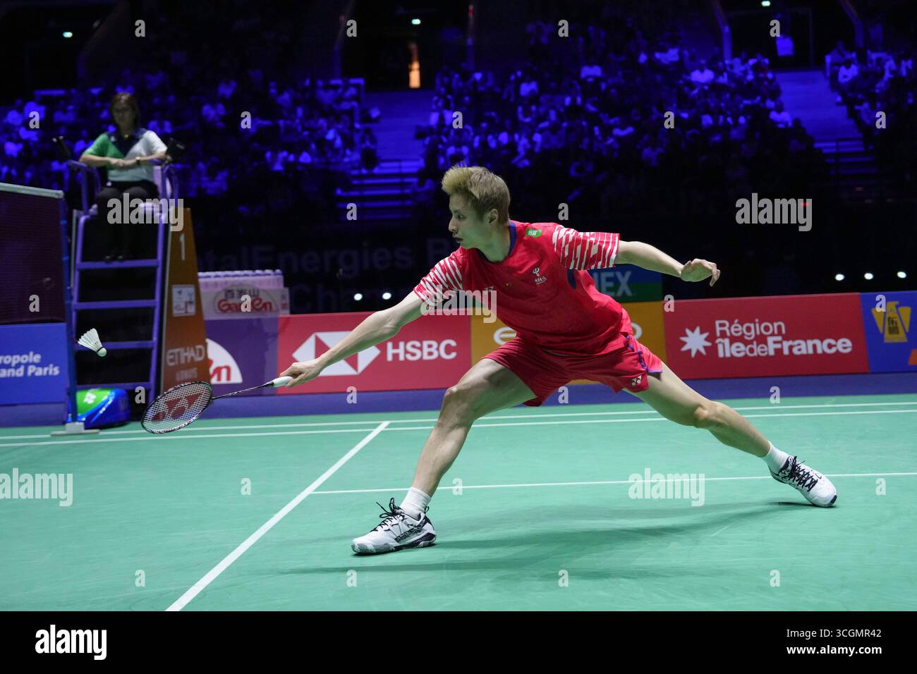 China's Shi Yu Qi plays China's Weng Hong Yang during their men's ...
