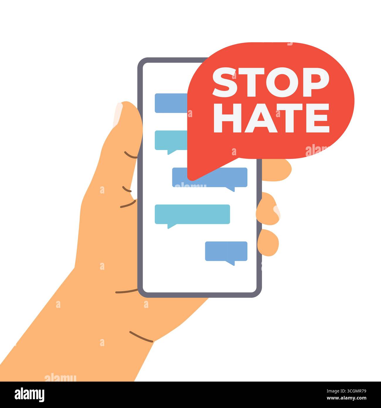 Hate awareness message Stock Vector Images - Alamy