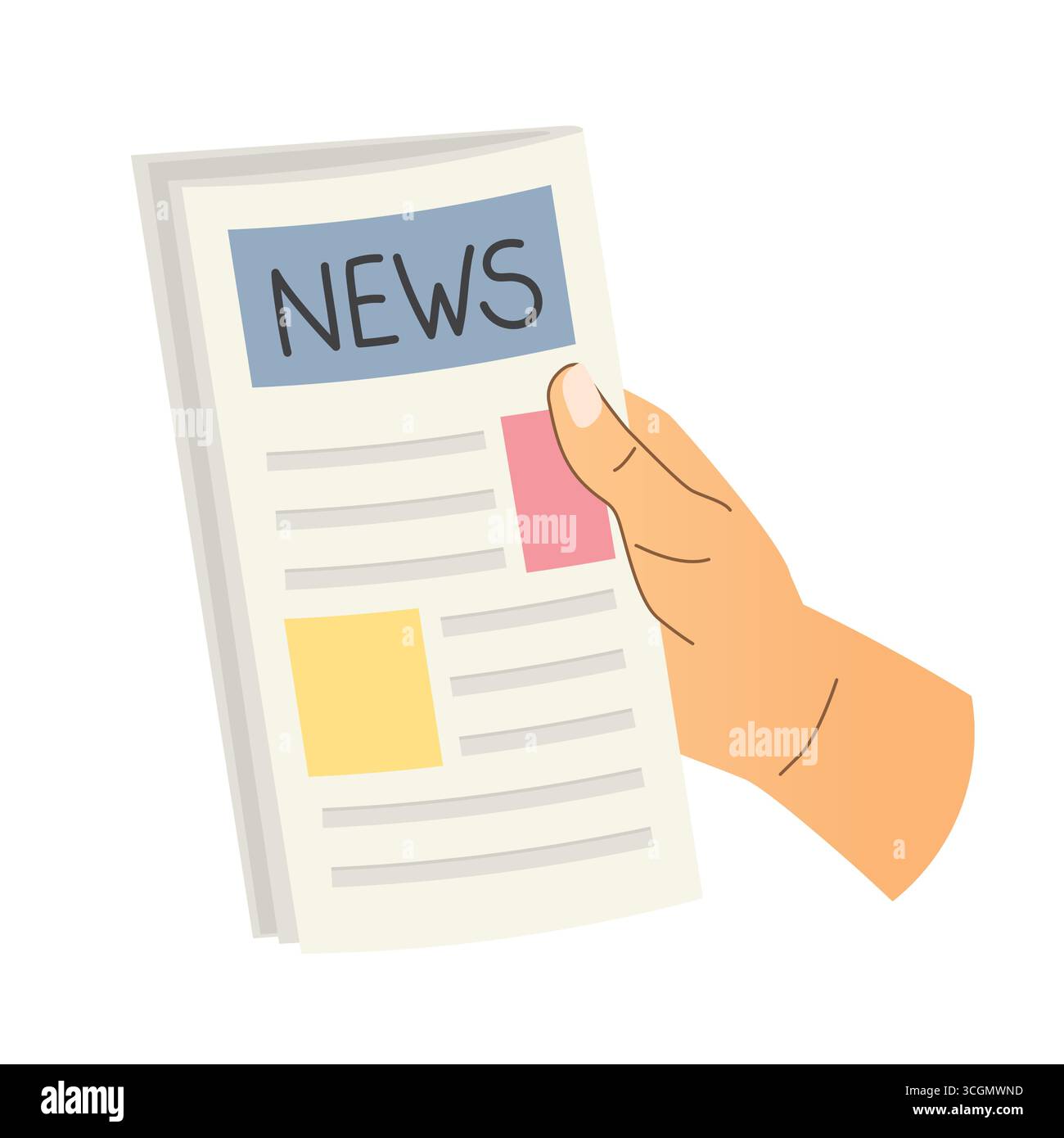 hand holding newspaper; daily news; staying informed and connected to ...