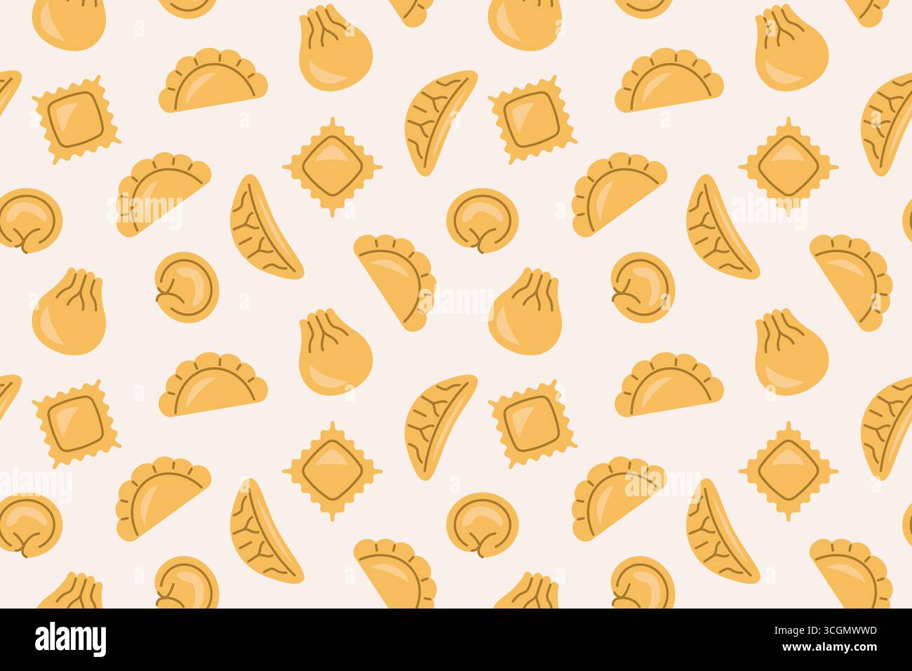 Closeup homemade gyoza dumplings Stock Vector Images - Alamy