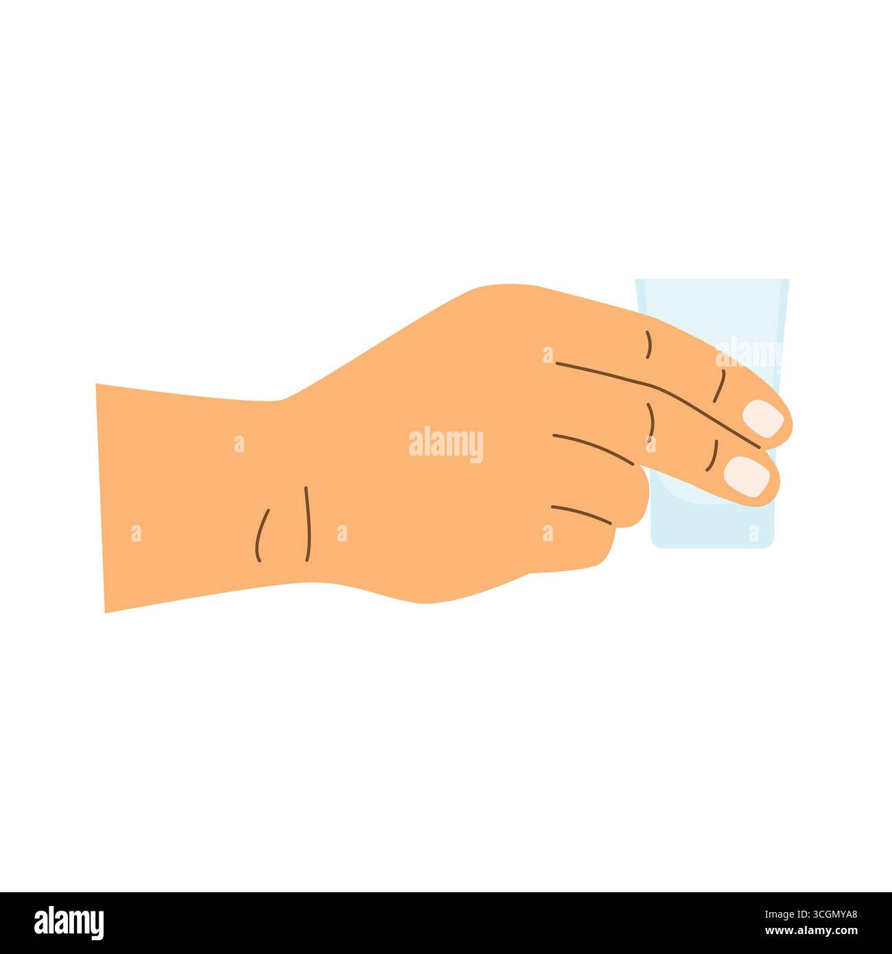 hand holding shot of vodka - vector illustration Stock Vector Image ...
