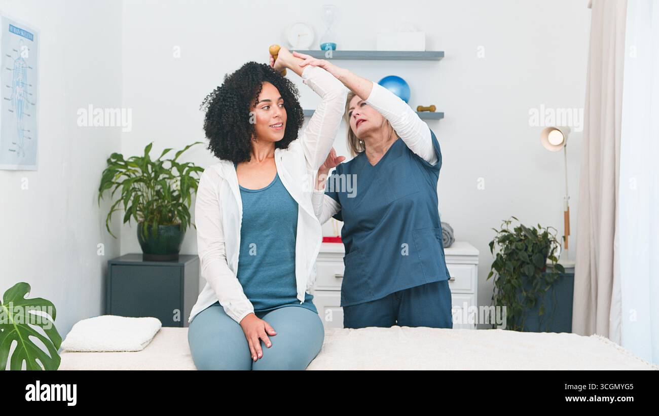 Senior patient receives expert physiotherapy hi-res stock photography ...