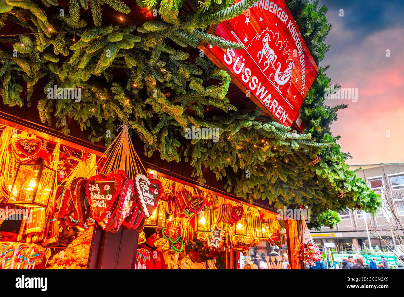 Nuremberg, Germany - 8th December 2024. Gingerbread stall in ...