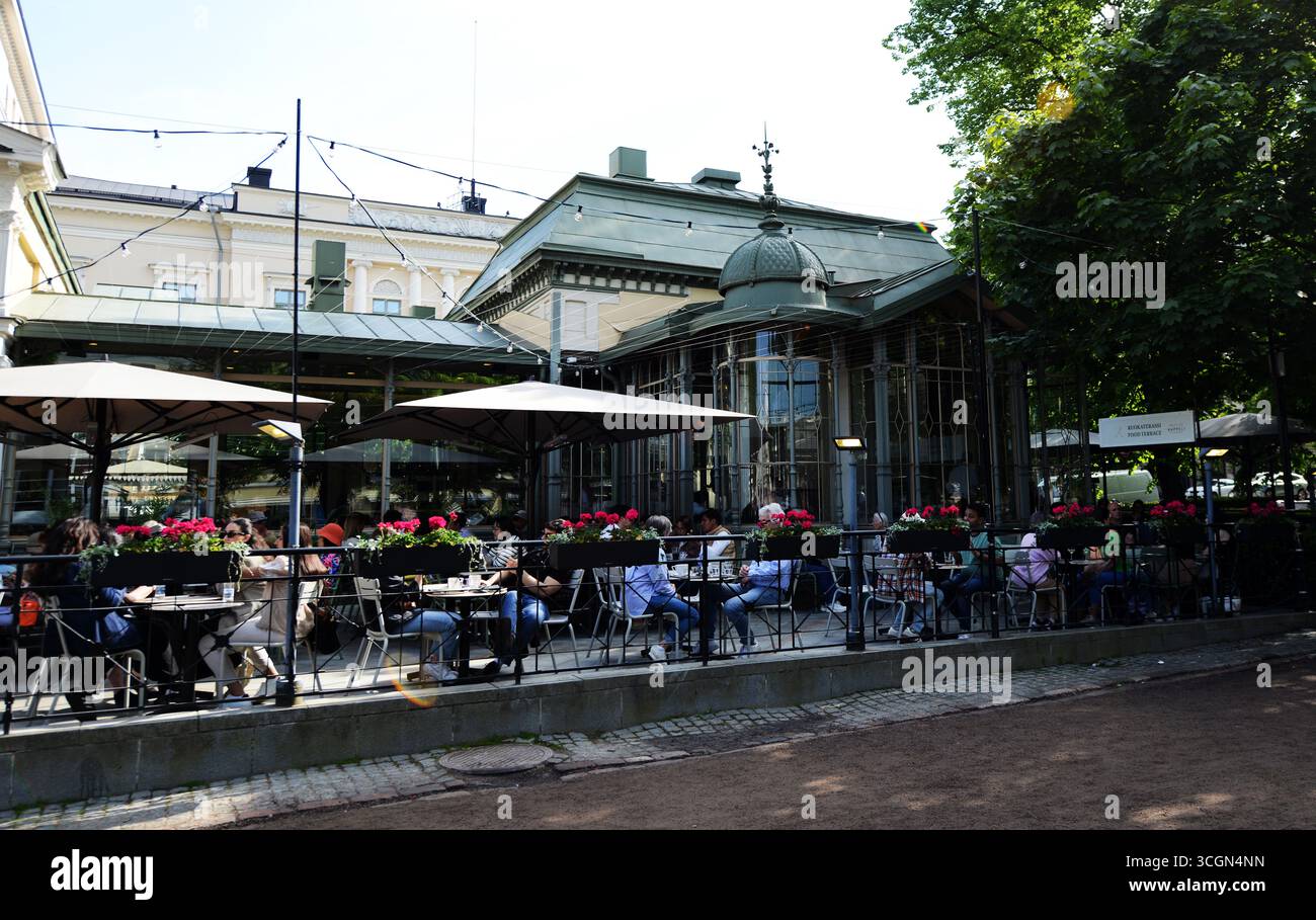 The Kappeli restaurant on Eteläesplanadi street in Helsinki, Finland ...