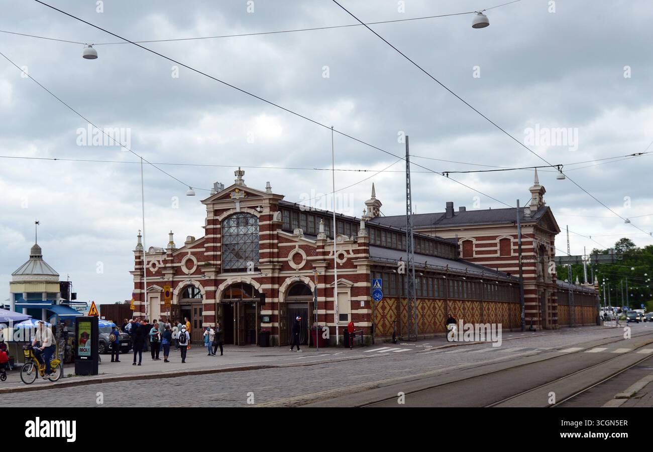 Vanha kauppahalli / Old market hall in Helsinki, Finland Stock Photo ...