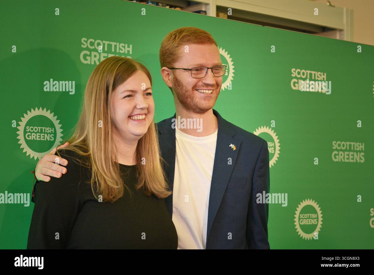 Edinburgh Scotland, UK 29 August 2025. Gillian Mackay MSP and Ross ...