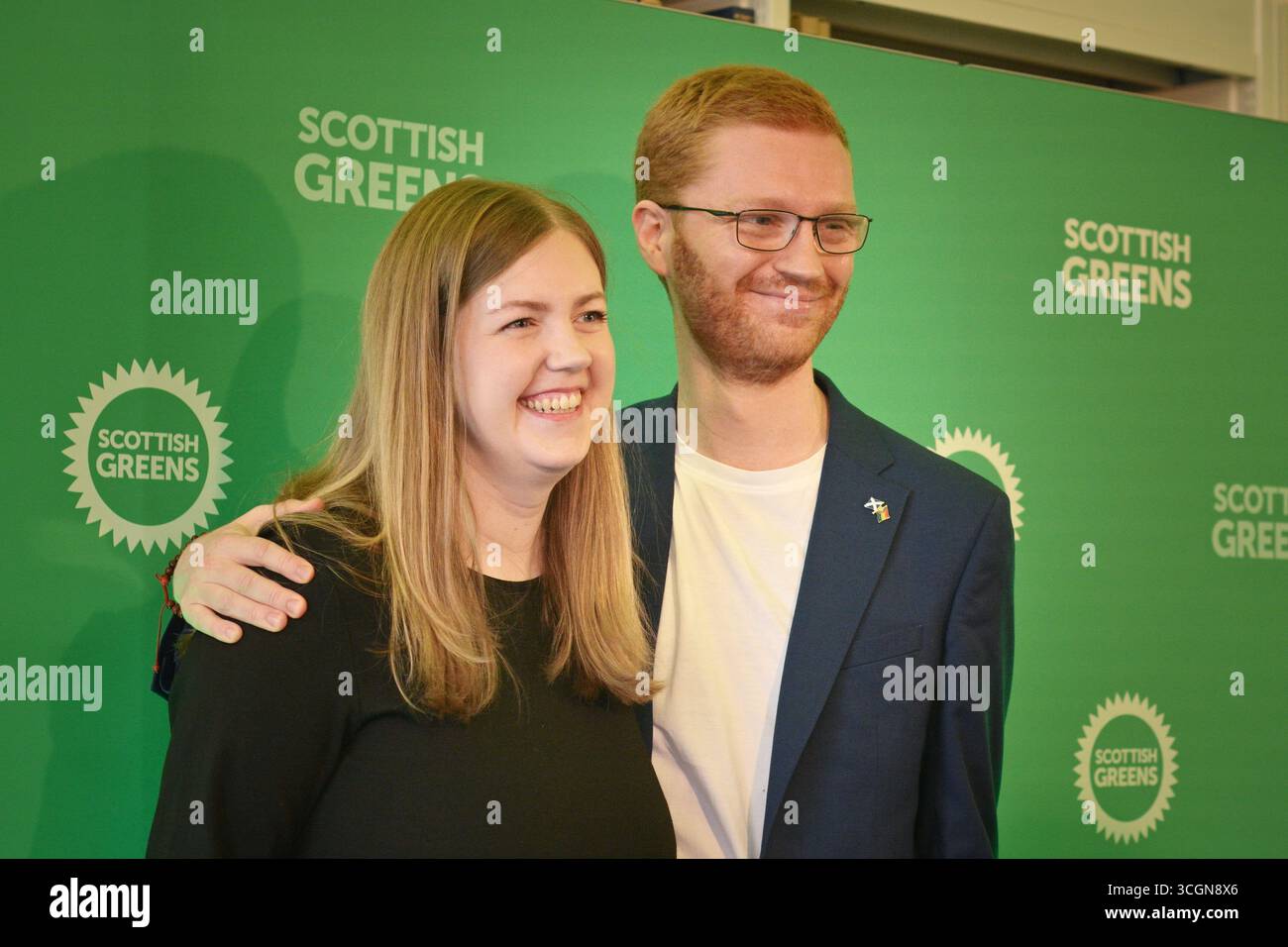 Edinburgh Scotland, UK 29 August 2025. Gillian Mackay MSP and Ross ...