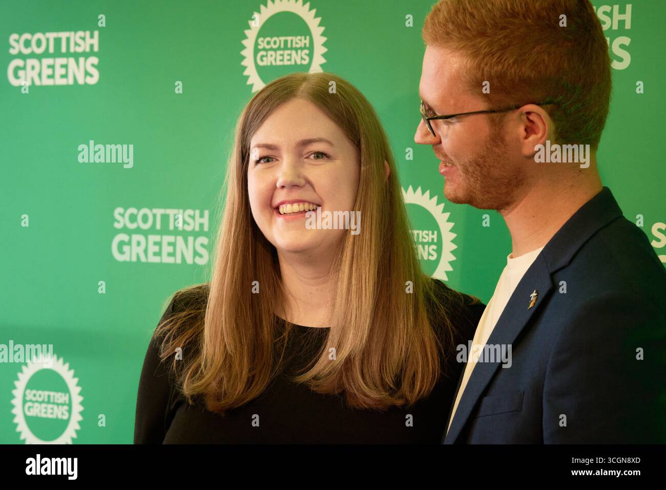 Edinburgh Scotland, UK 29 August 2025. Gillian Mackay MSP and Ross ...