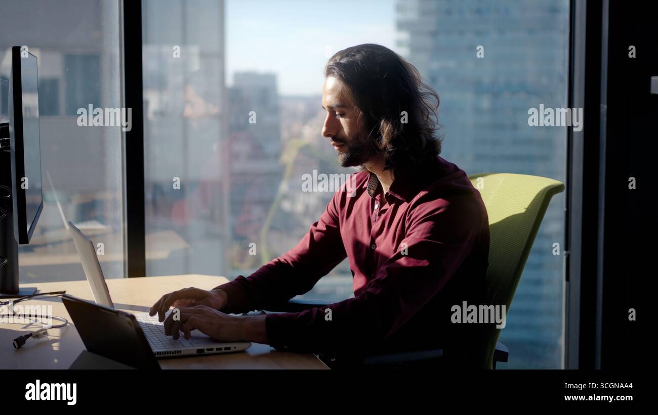 Focused professional desk working hi-res stock photography and images ...