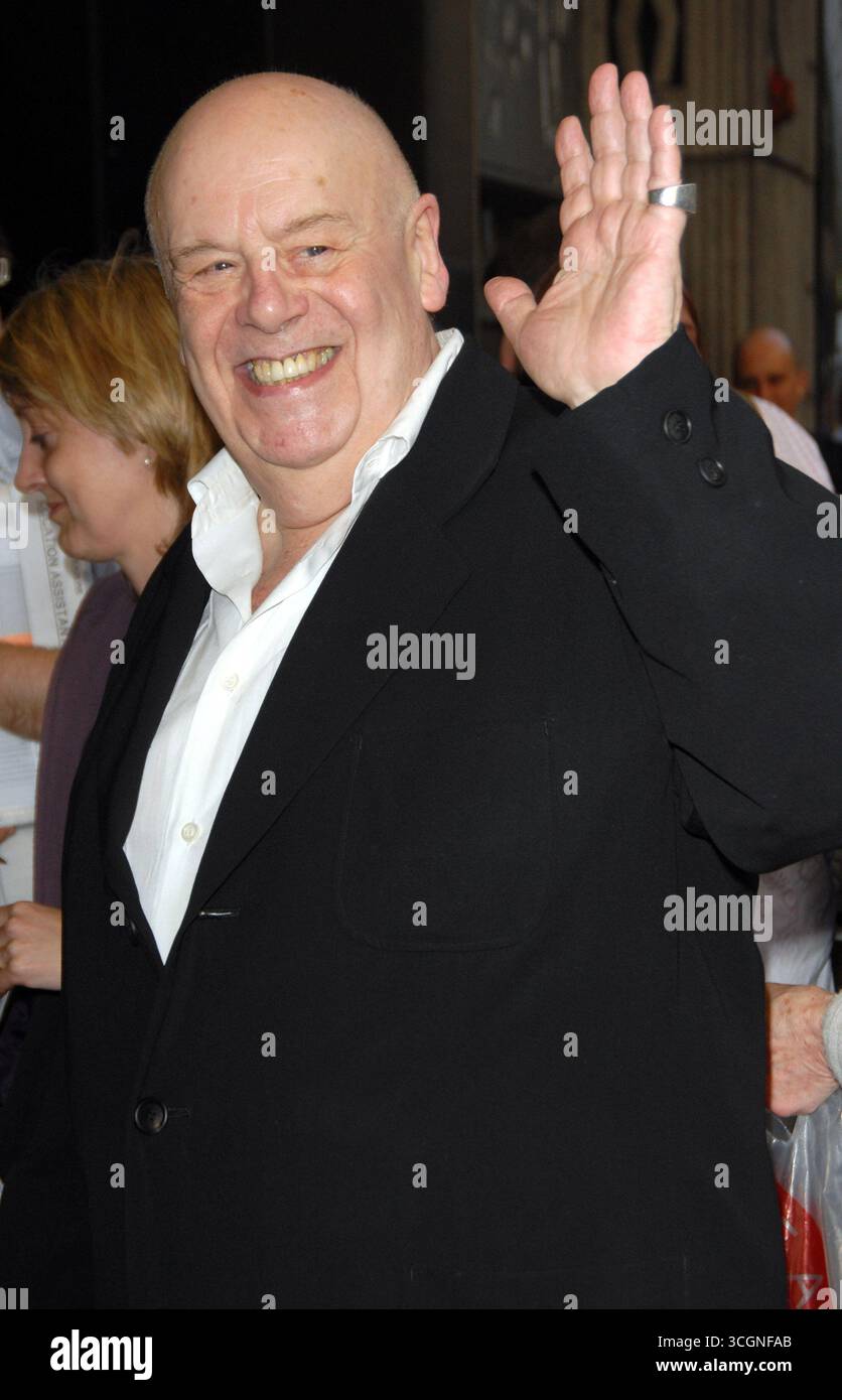 John Savident at the "Wicked" cast change VIP press night at the Apollo ...